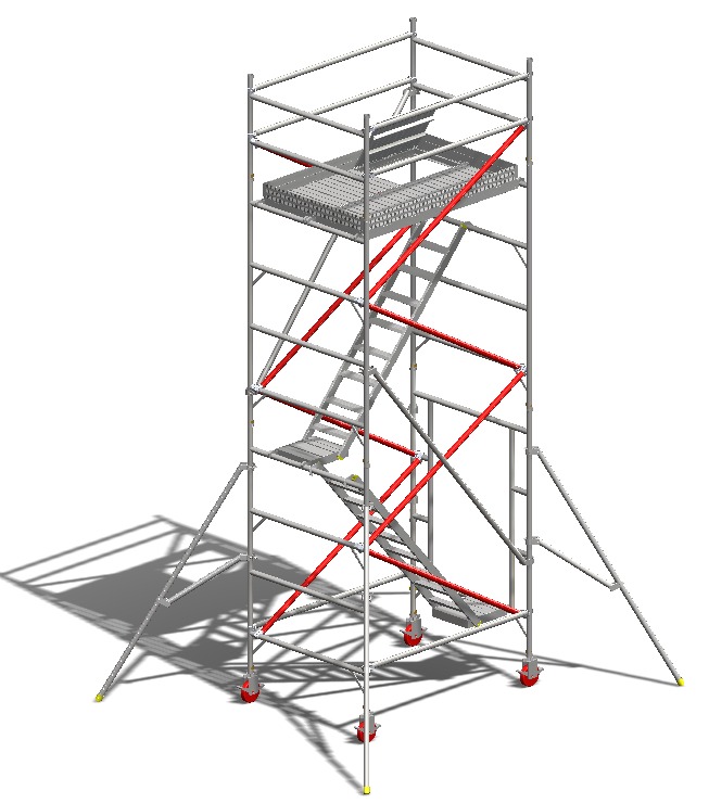 Double Width Easy Access Ladder Scaffold Tower | Grandhome Scaffold ...